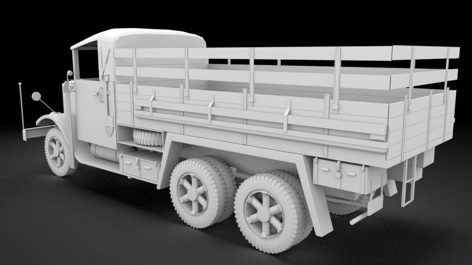 WW2 German Krupp Truck 3D model | CGTrader
