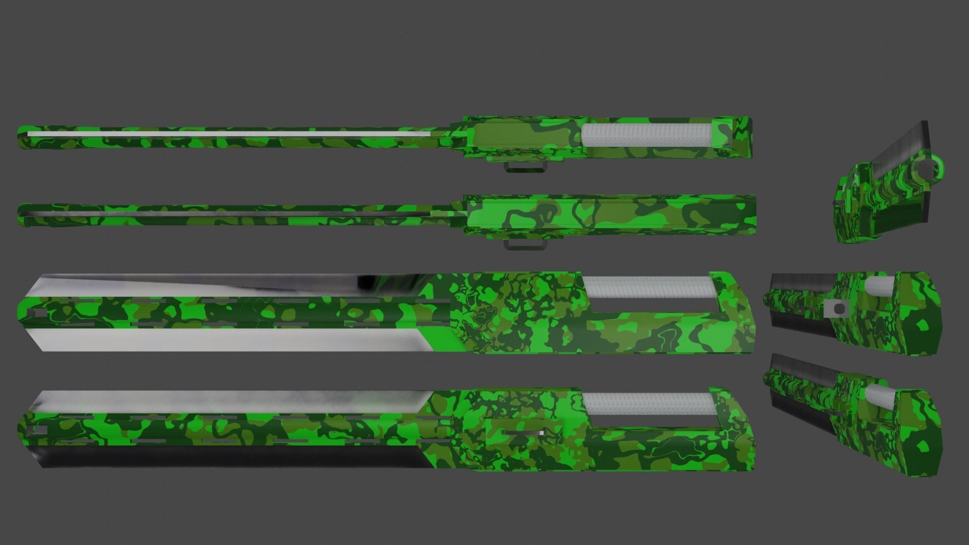 sword with tank barrel free 3D model | CGTrader