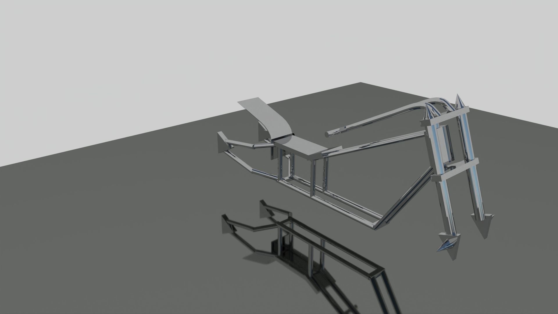 Basic Chopper Frame 3D model | CGTrader