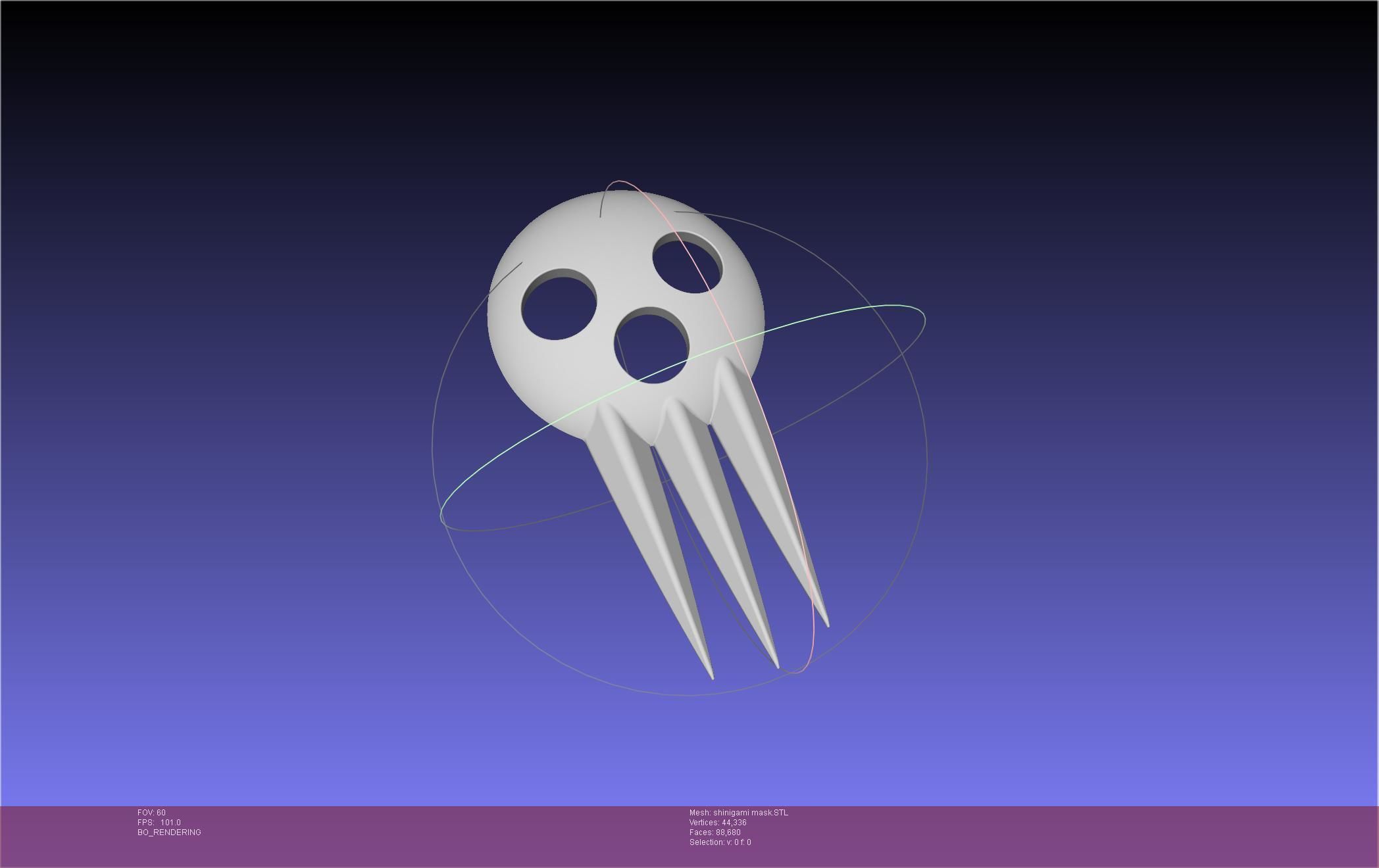 Soul Eater Shinigami Mask Printable Model 3D model 3D printable | CGTrader