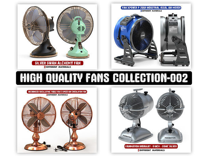 High quality fans collection-002 3D model | CGTrader