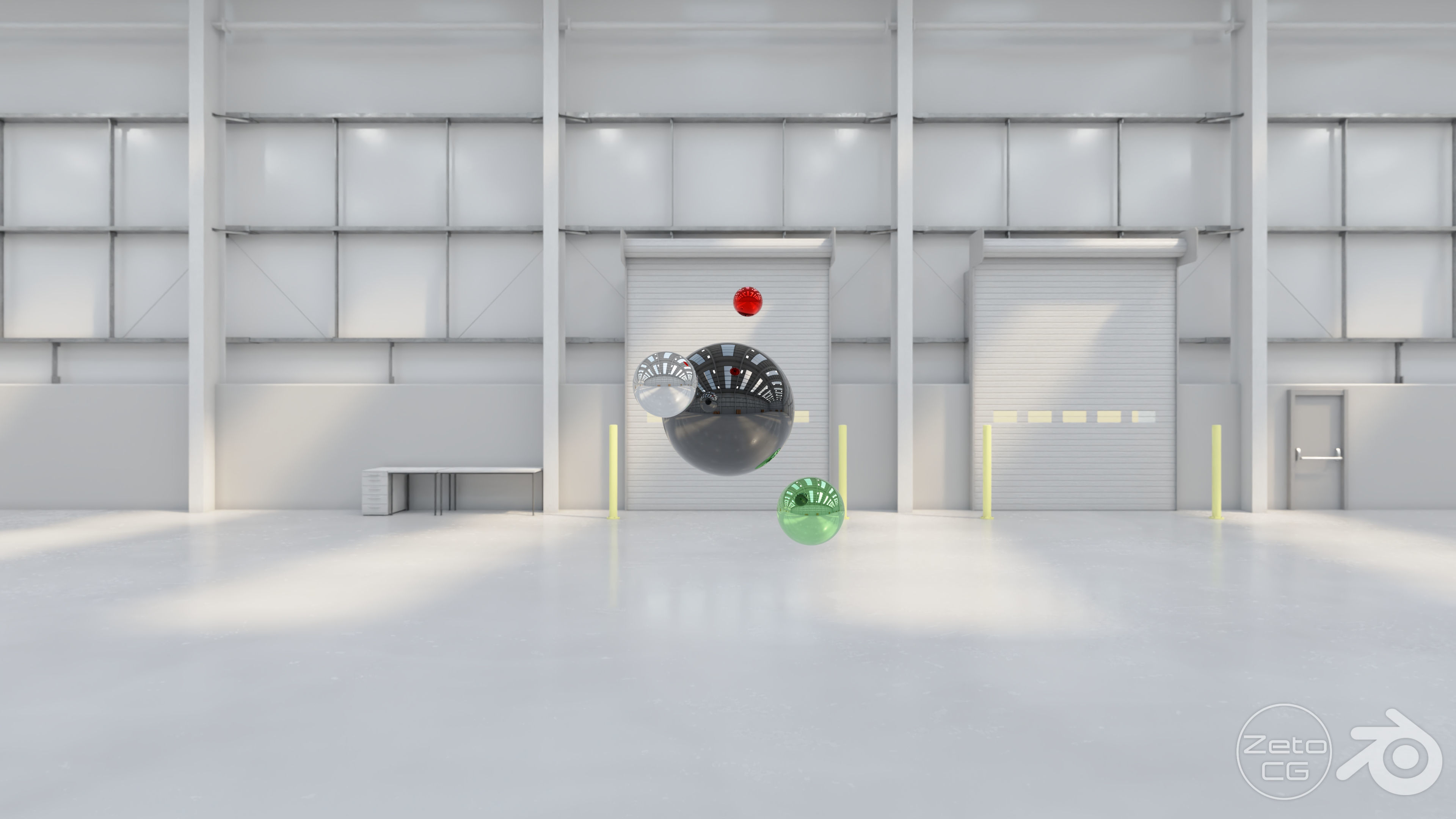 Texture HDRI - Industrial Warehouse Interior 11b - 8192x4096 VR / AR ...