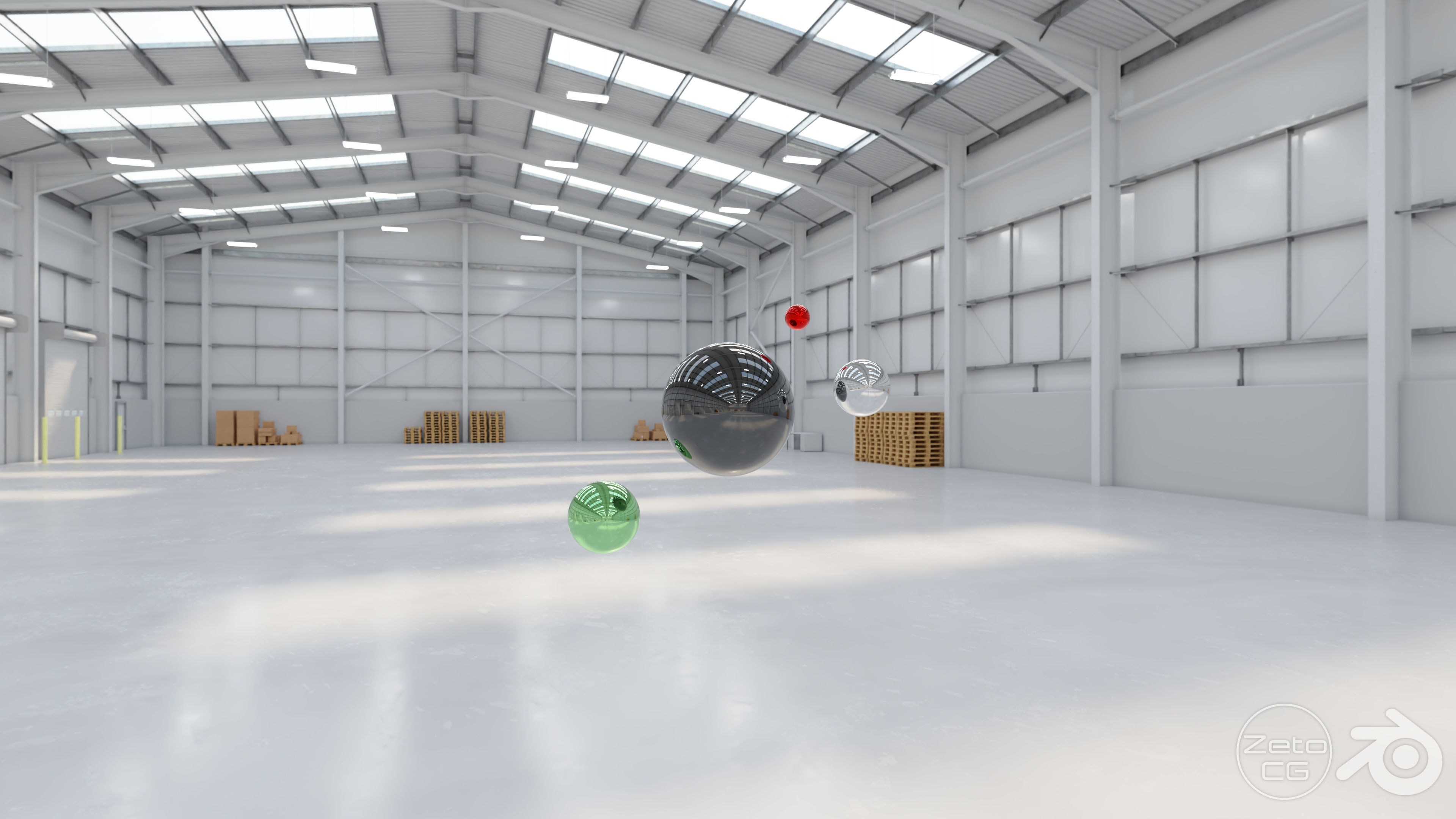 Texture HDRI - Industrial Warehouse Interior 11b - 8192x4096 VR / AR ...