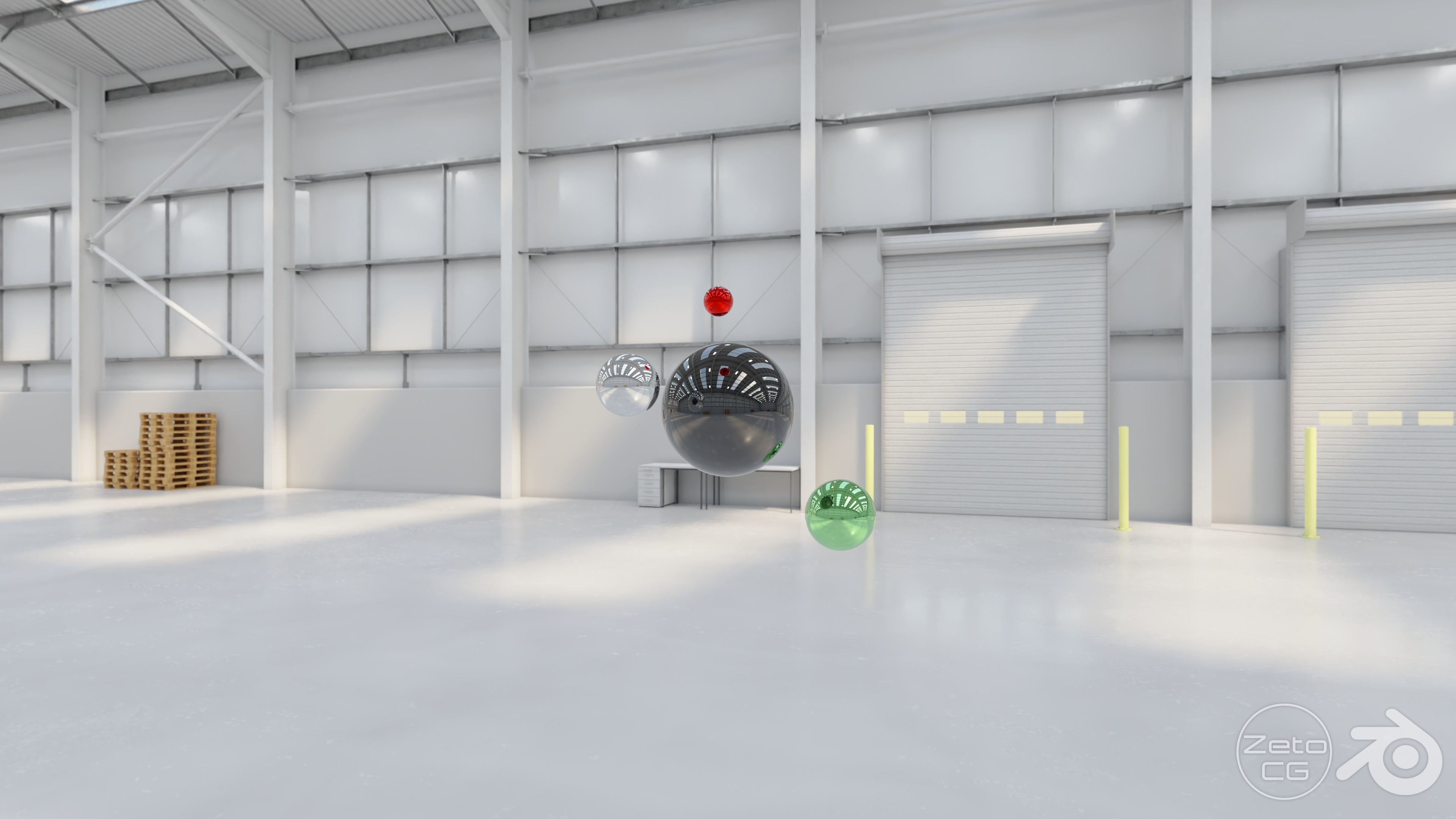 Texture HDRI - Industrial Warehouse Interior 11b - 8192x4096 VR / AR ...