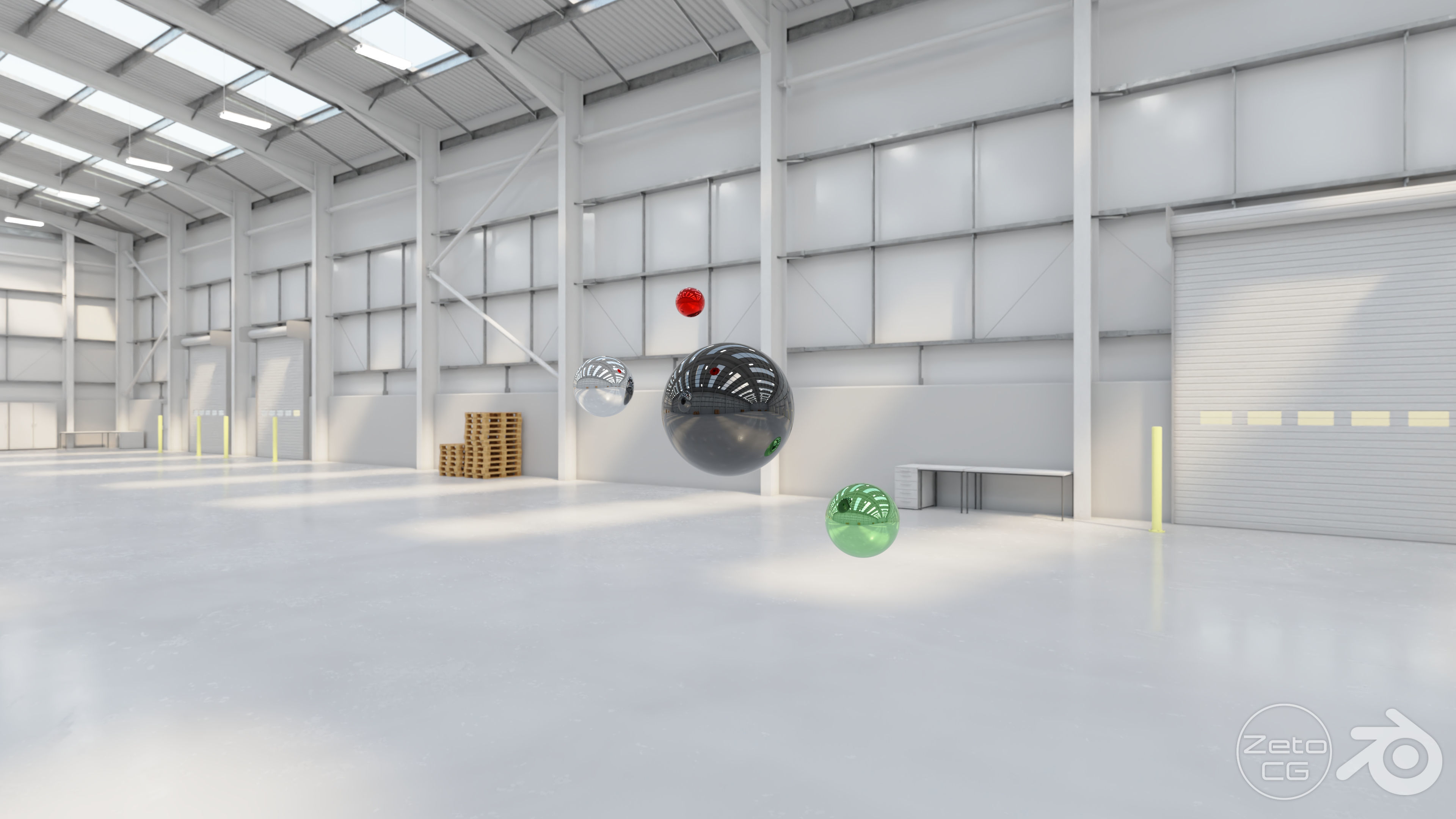 Texture HDRI - Industrial Warehouse Interior 11b - 8192x4096 VR / AR ...