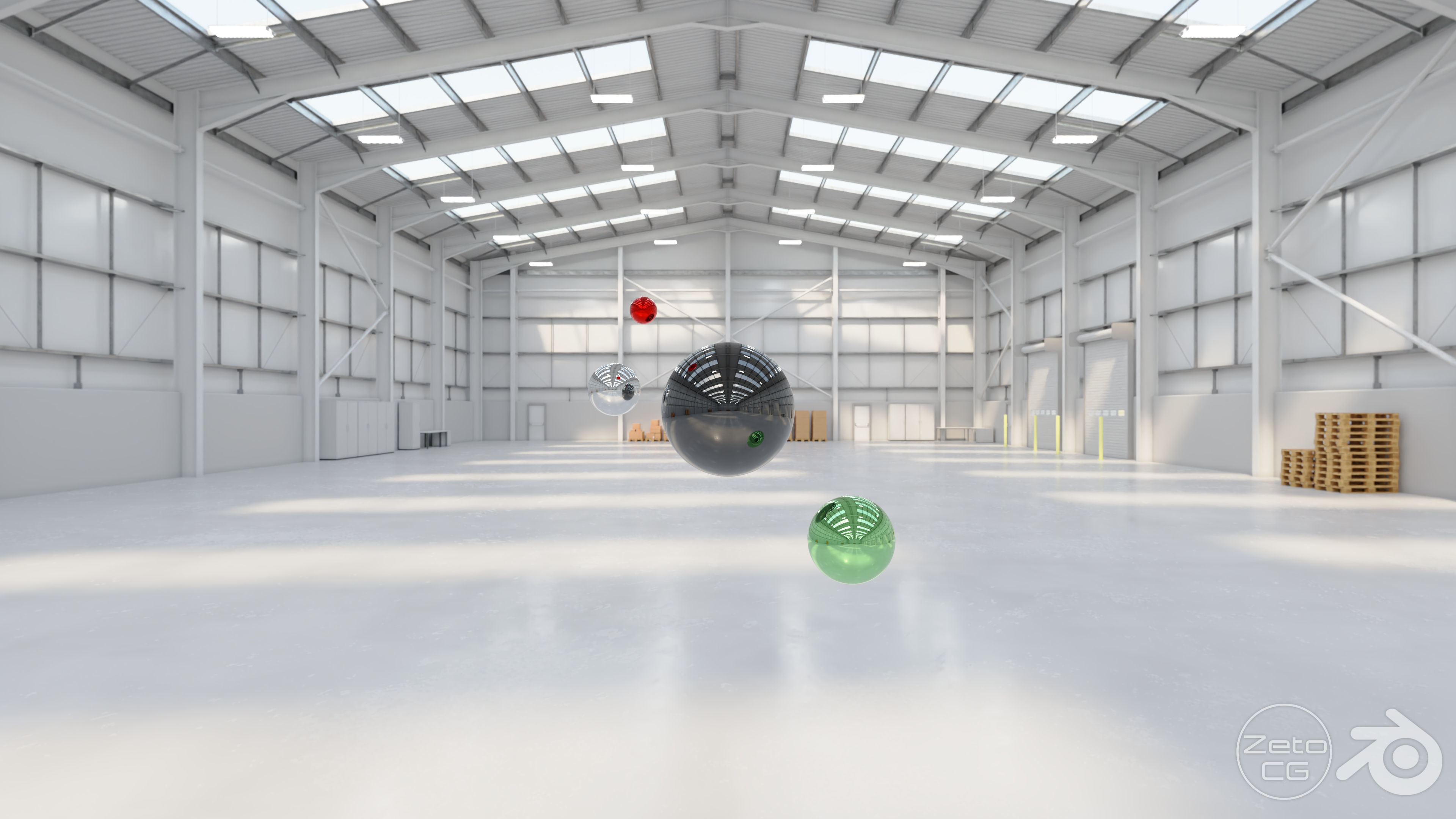 Texture HDRI - Industrial Warehouse Interior 11b - 8192x4096 VR / AR ...