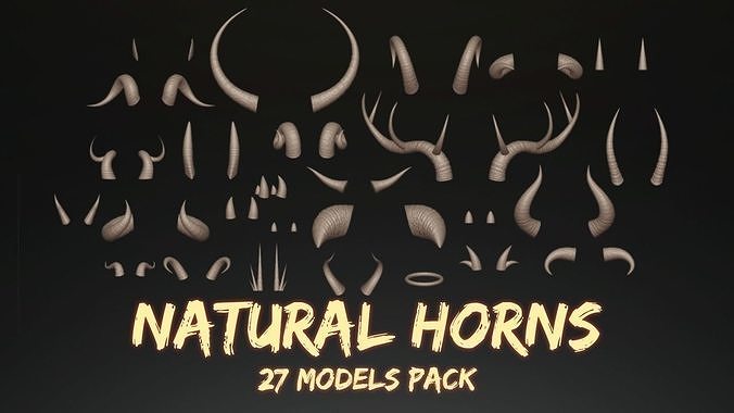Natural Horns pack - 27 models 3D model | CGTrader