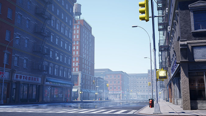 3D model City Shops - Modular Kit - Unreal 4 VR / AR / low-poly | CGTrader