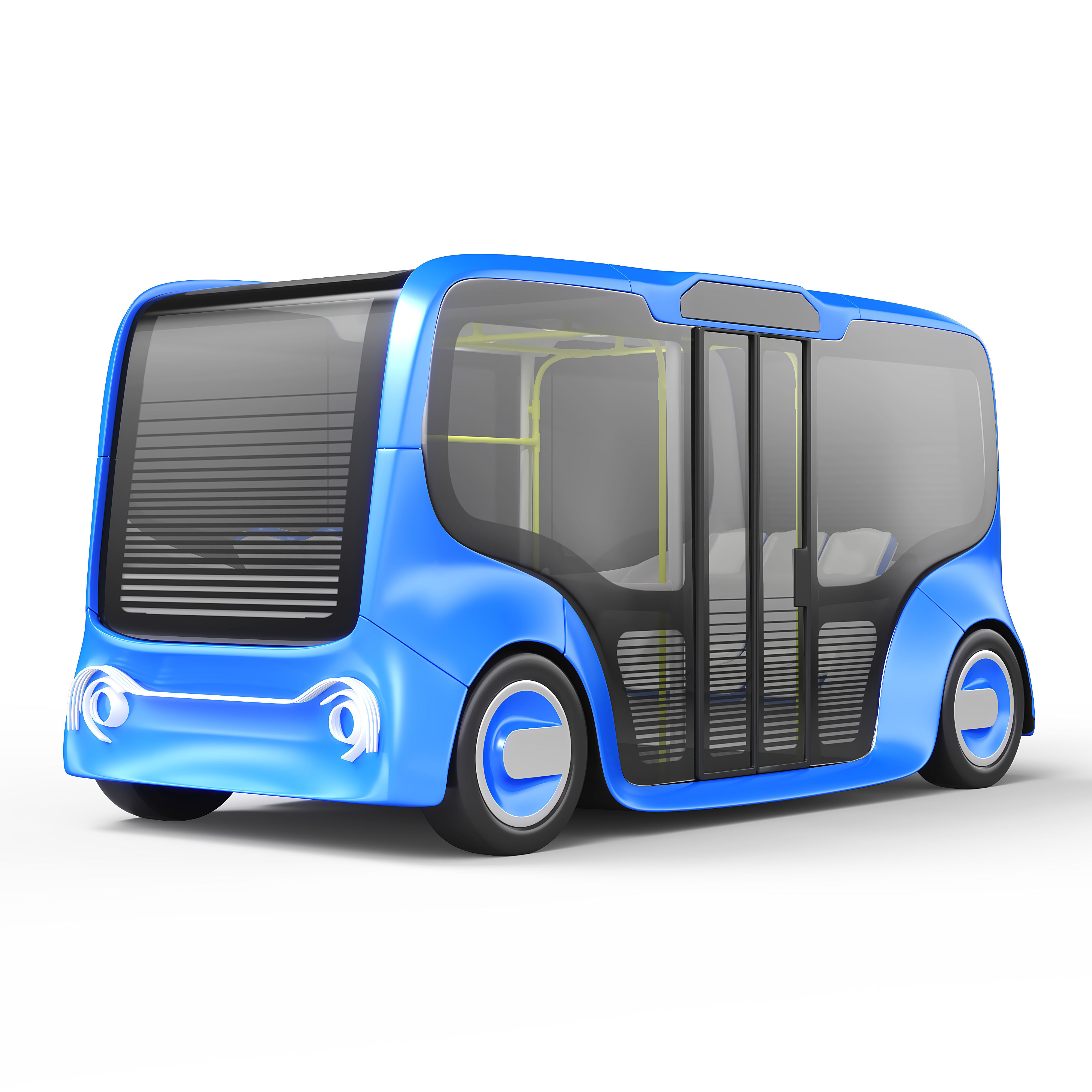 Autonomous Electric Minibus 3D model | CGTrader