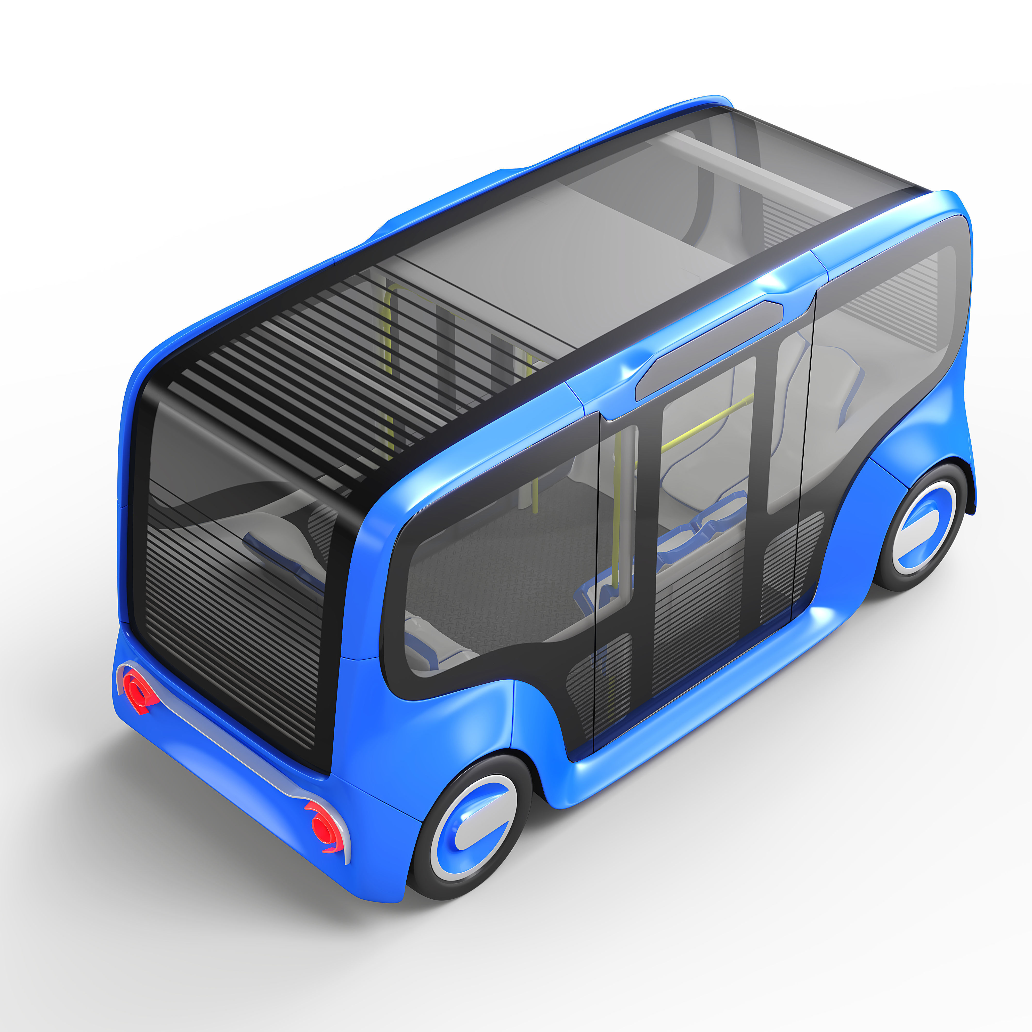 Autonomous Electric Minibus 3D model | CGTrader