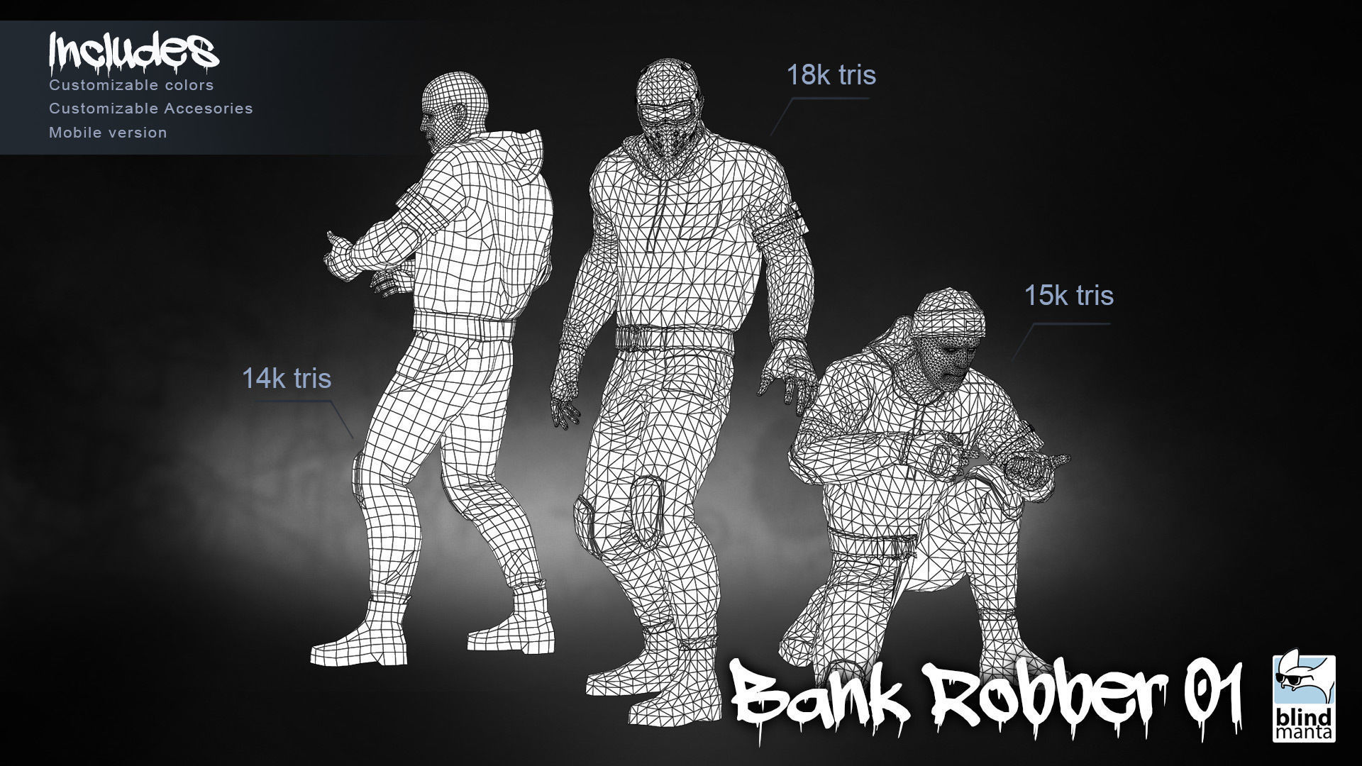 3D model Bank Robber 01 VR / AR / low-poly | CGTrader
