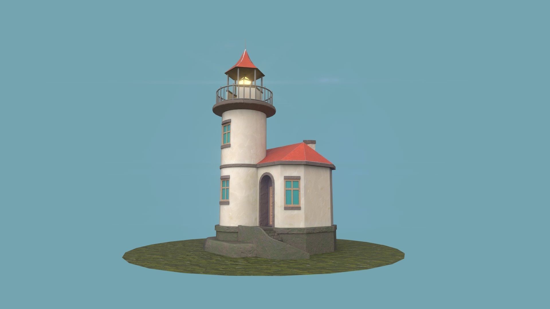 3D model Stylized Cartoony Lighthouse VR / AR / low-poly | CGTrader