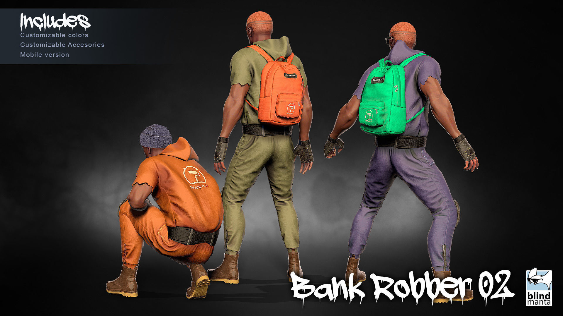 3D model Bank Robber 02 VR / AR / low-poly | CGTrader