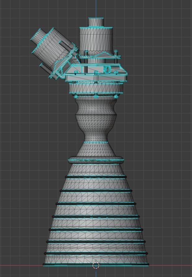 R-4D Rocket engine 3D model | CGTrader