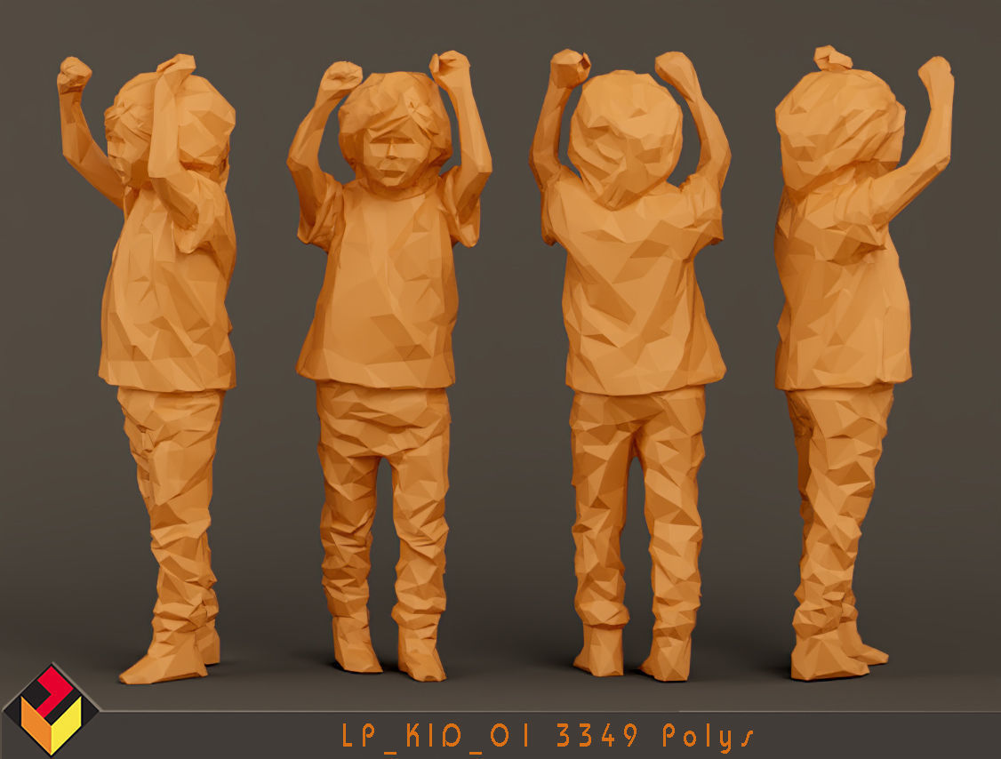 3D model Low Poly Style Kids VR / AR / low-poly | CGTrader