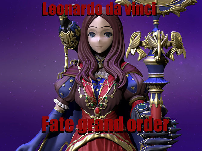 leonardo da vinci fgo 3D model 3D printable | CGTrader