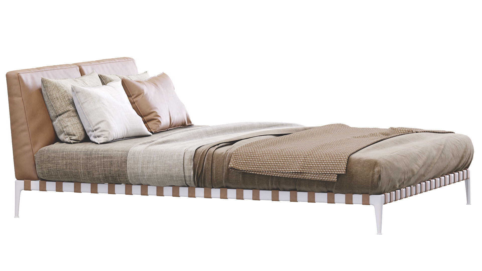 Leather Bed Gregory By Flexform 3D model | CGTrader