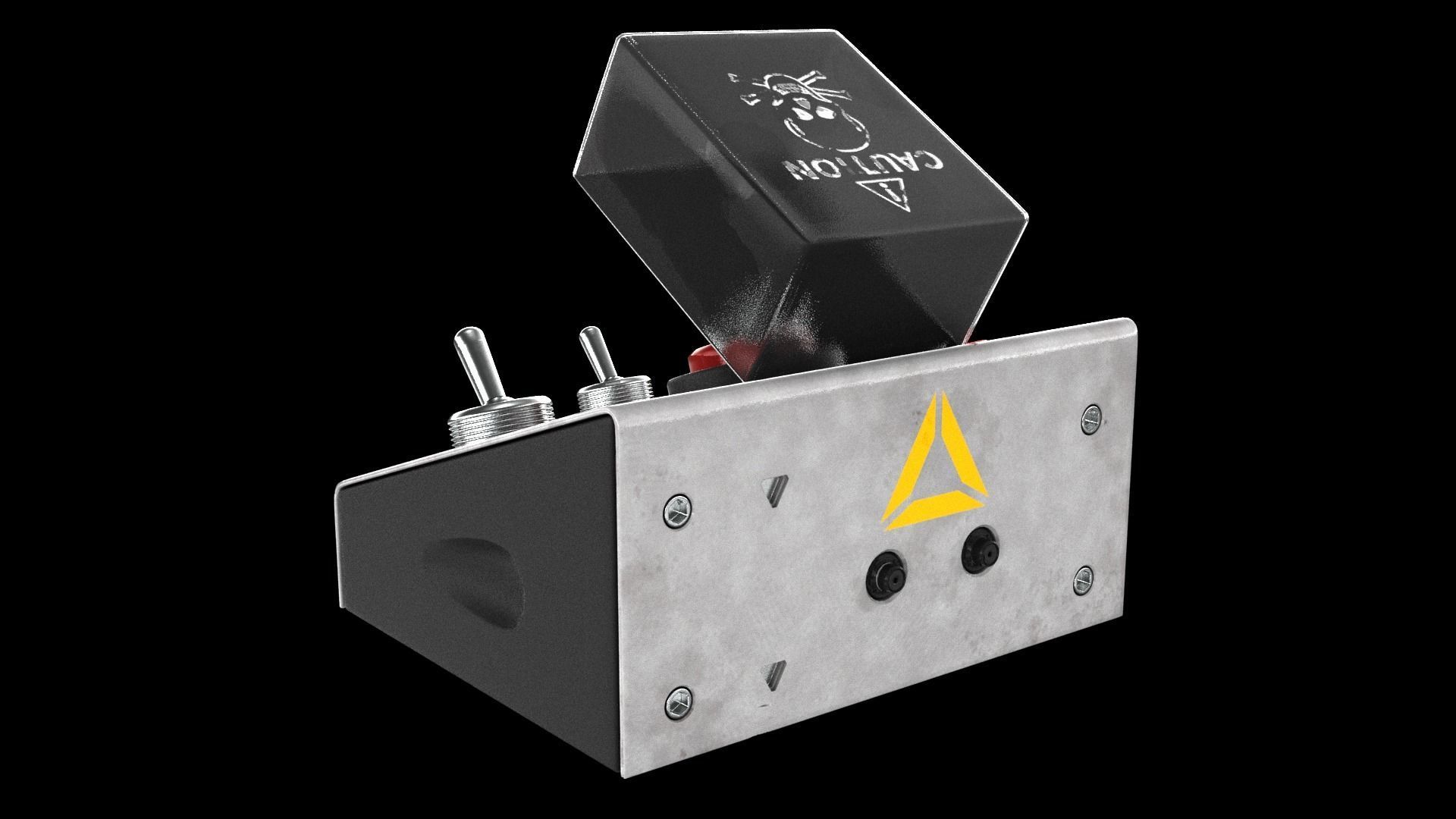 Detonator metal box with button 3D model | CGTrader