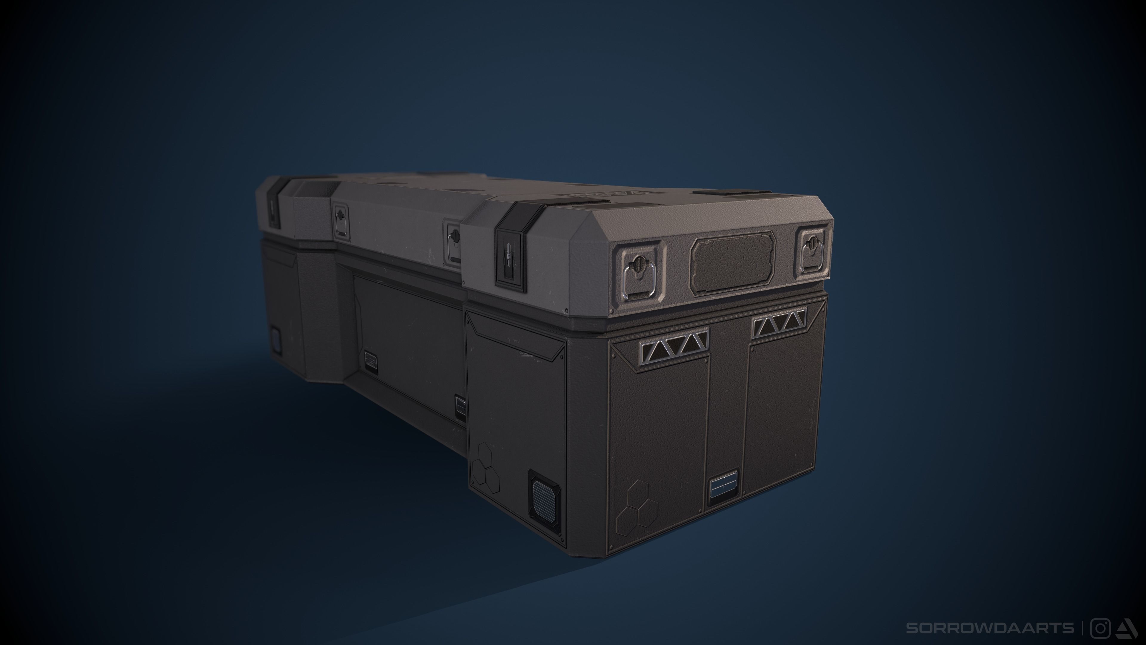 3D model Sci-fi Chest 1 Low Poly Game Asset VR / AR / low-poly | CGTrader