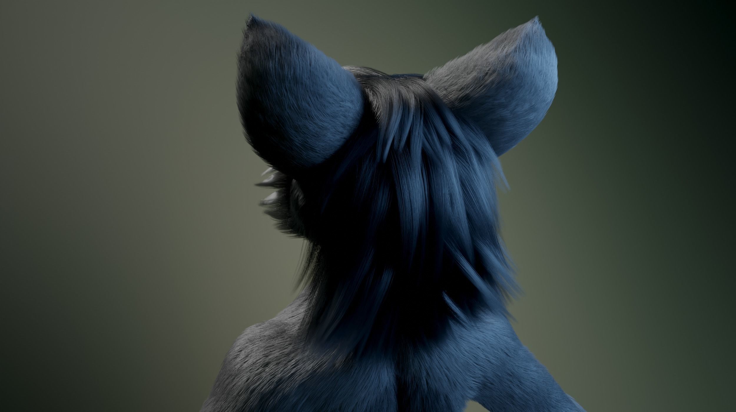Helena Anthro Wolf 3D model rigged | CGTrader