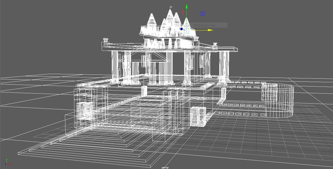 3D model 3D TEMPLE HD MODEL WITH MAYA SOFTWARE VR / AR / low-poly ...