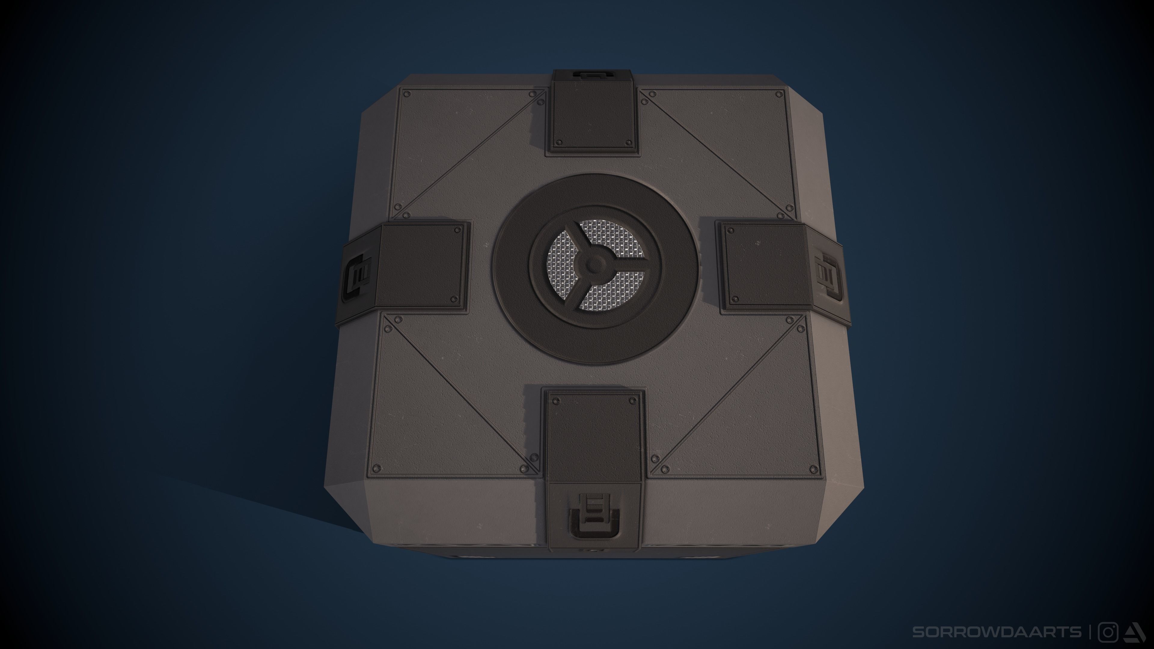 3D model Sci-fi Chest 2 Low Poly Game Asset Low-poly 3D model VR / AR ...