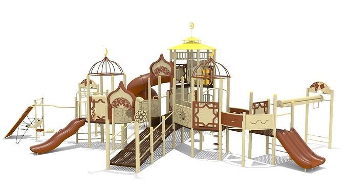 3D model Islamic Mosque Playground VR / AR / low-poly | CGTrader