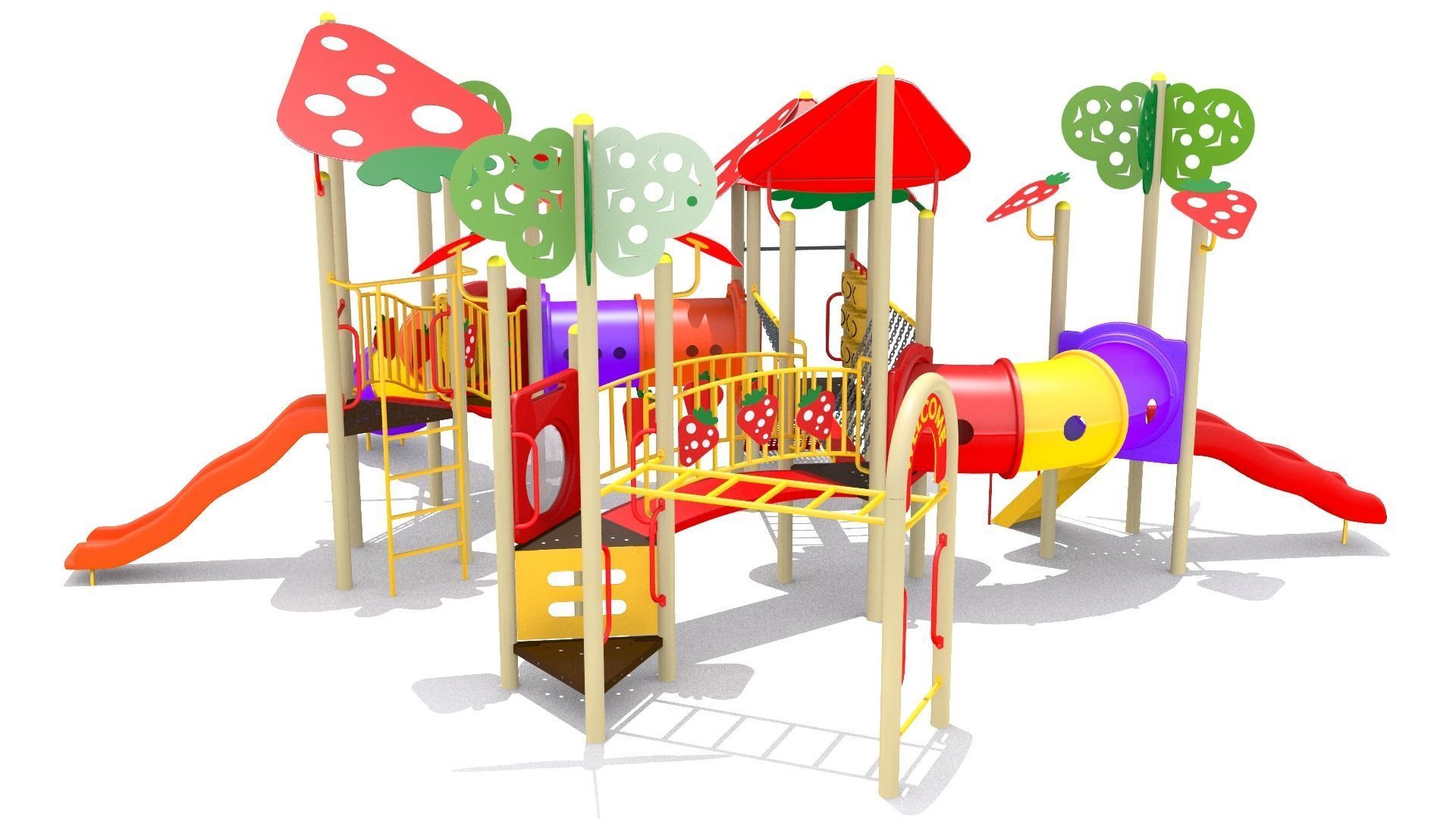 Strawberry Playground 3D model | CGTrader