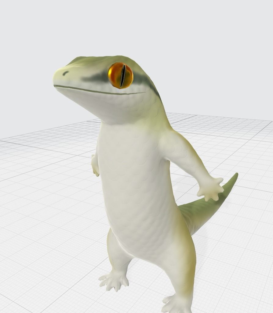3D model LIZARD GECKO 3d model PBR TEXTURED includes Hi Poly model VR ...