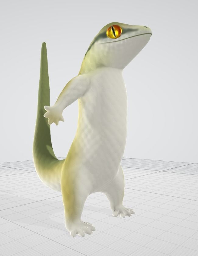 3D model LIZARD GECKO 3d model PBR TEXTURED includes Hi Poly model VR ...