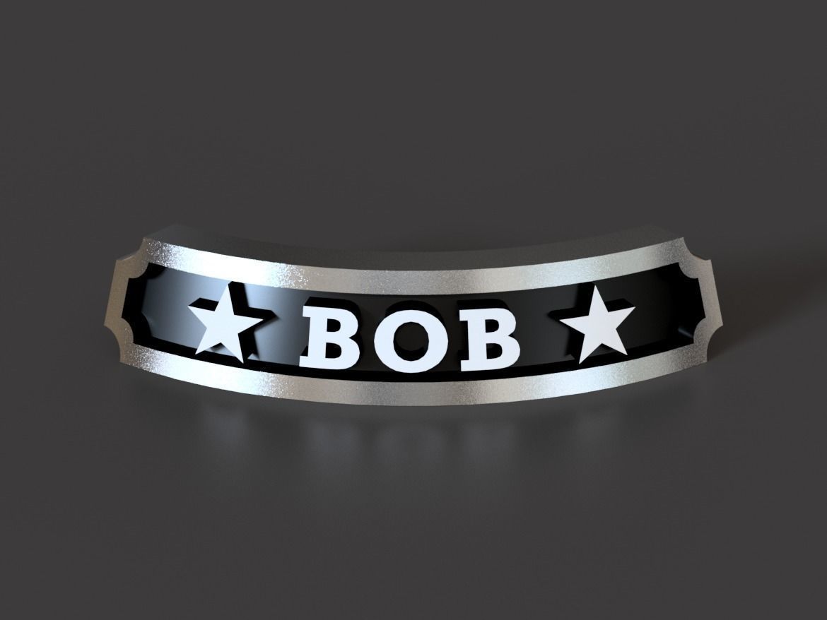 Custom nameplate for miniature bases 3D model 3D printable | CGTrader