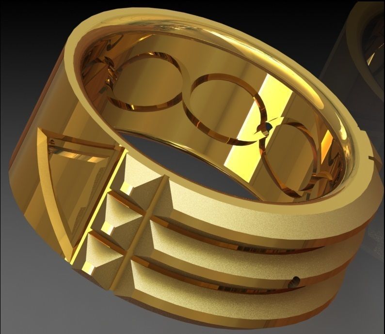 Original Atlantis Ring - golden ratio 3D model 3D printable | CGTrader