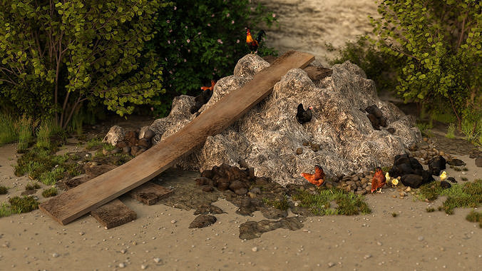 3D model Dunghill with ramp VR / AR / low-poly | CGTrader