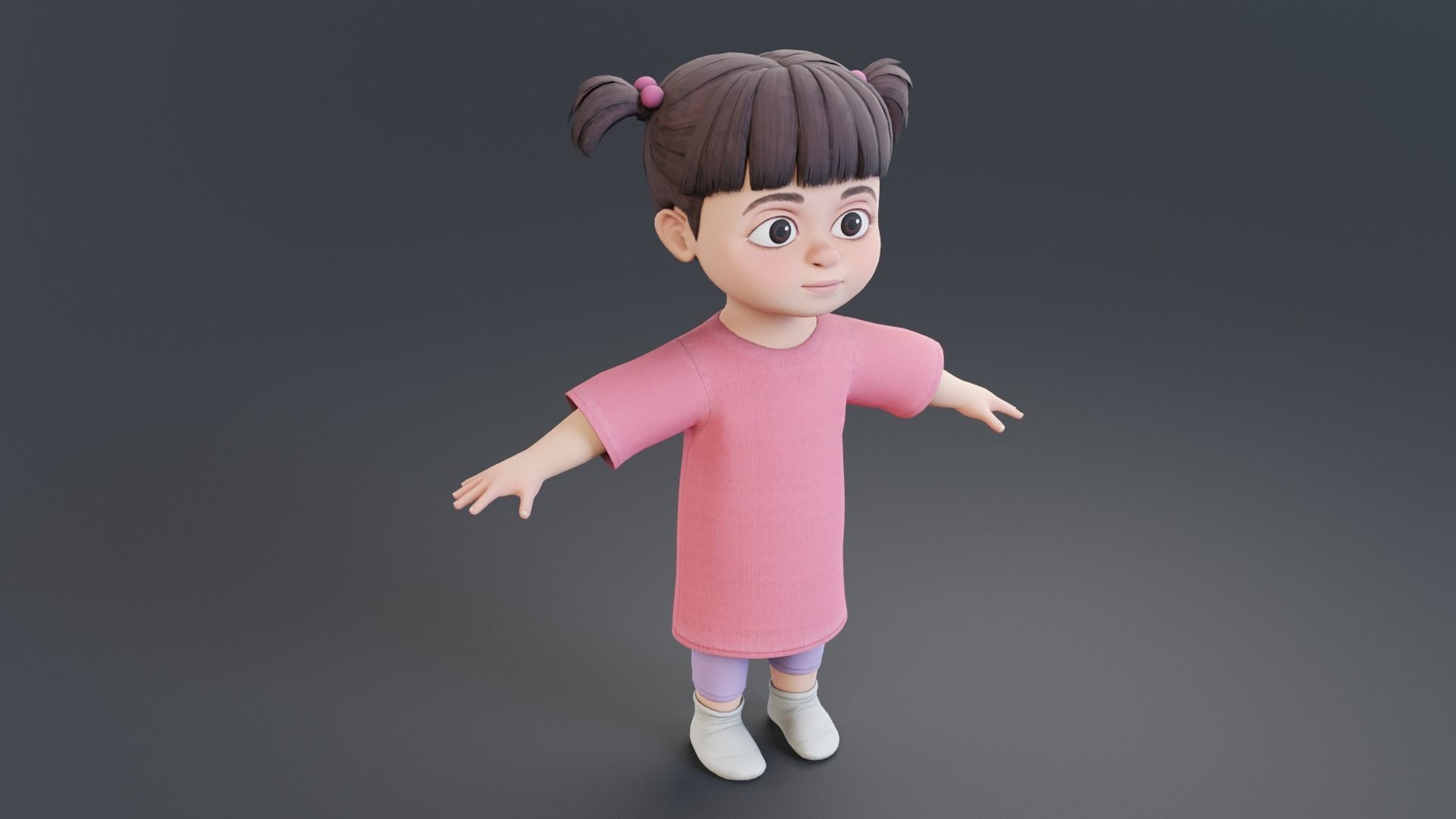 Monster inc - Boo rigged 3D model rigged | CGTrader