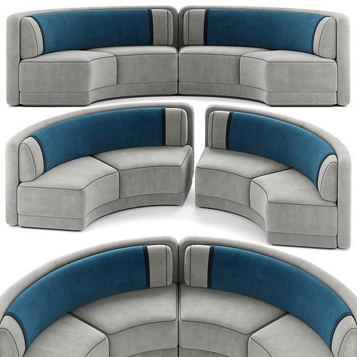 MD Round Sofa 003 3D model | CGTrader