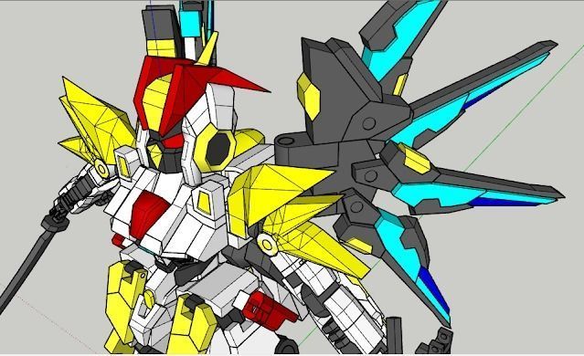 Texture Robots mecha Pokemon Poppo X Gundam Custom VR / AR / low-poly ...