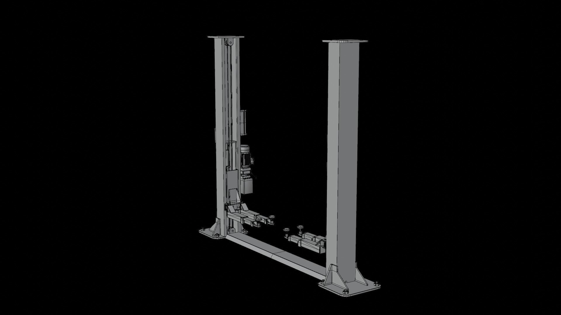 3D model 2 Post Car Lift VR / AR / low-poly | CGTrader