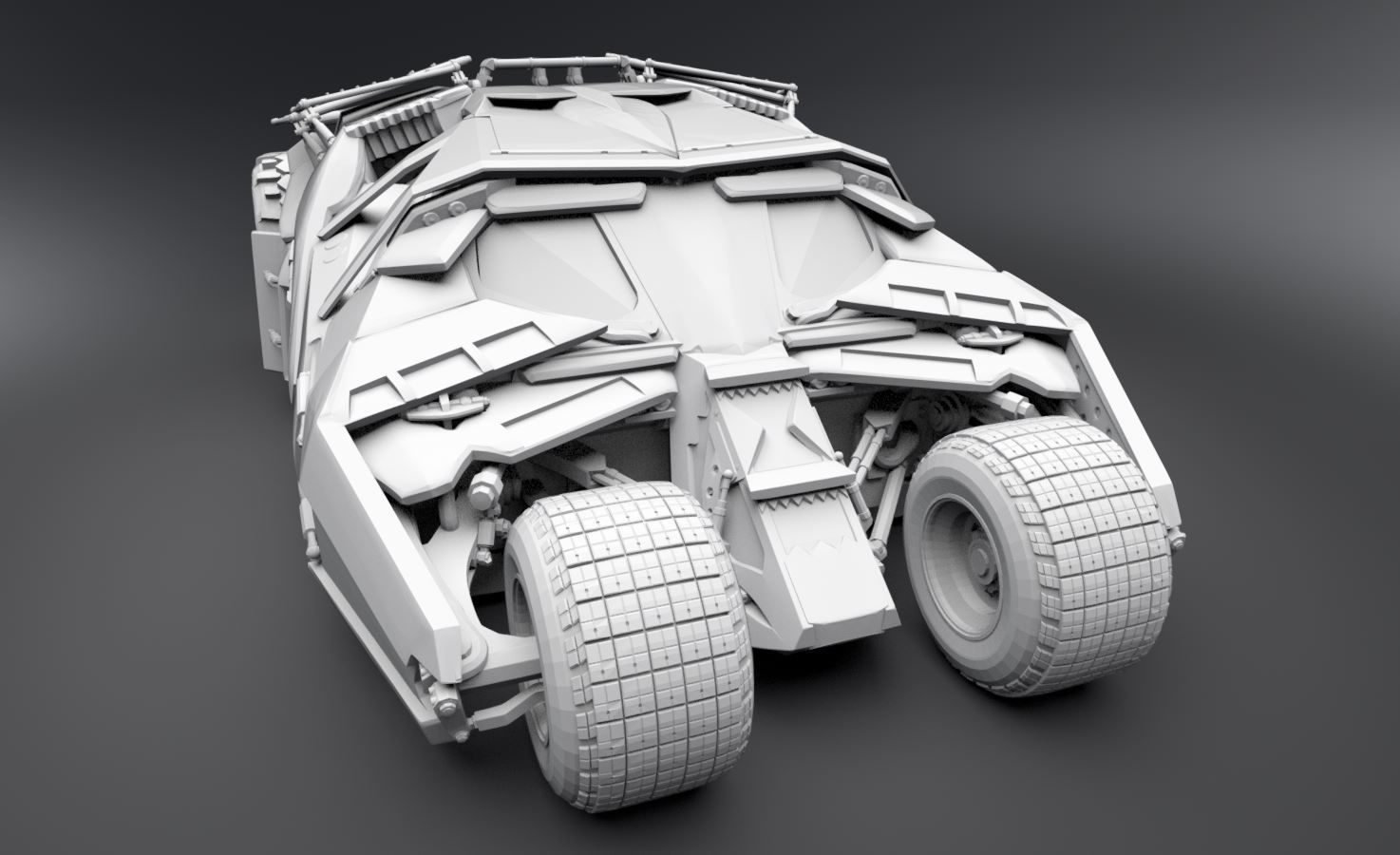 Batmobile Tumbler scale model 3D model 3D printable | CGTrader