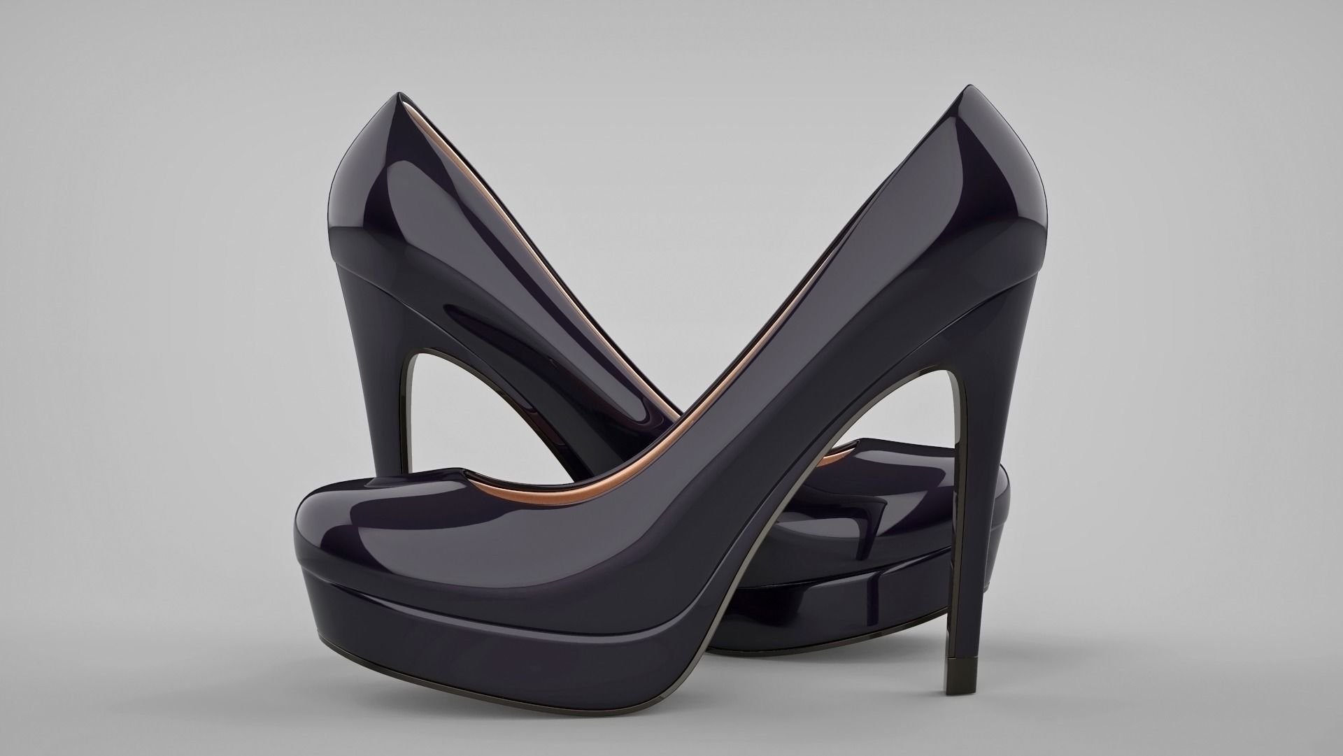 Beautiful stiletto heels with Platform 3D model | CGTrader