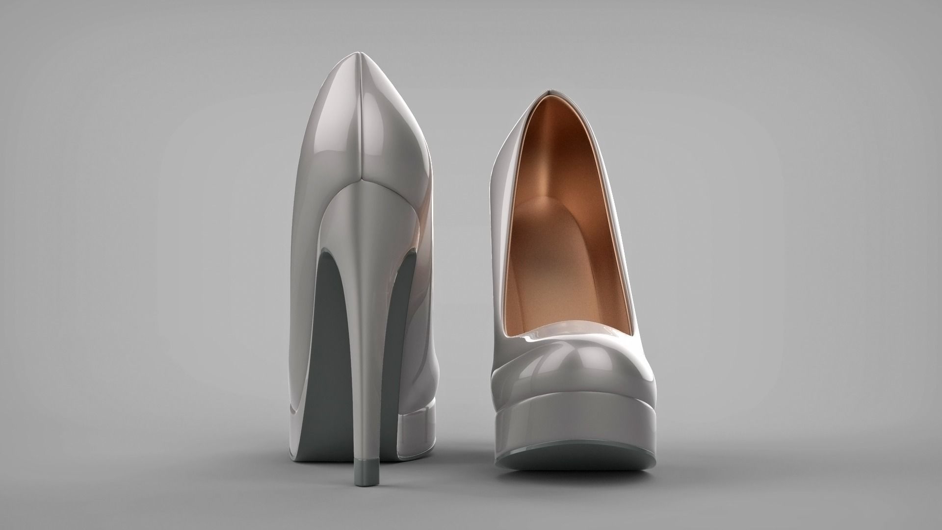 Beautiful stiletto heels with Platform 3D model | CGTrader