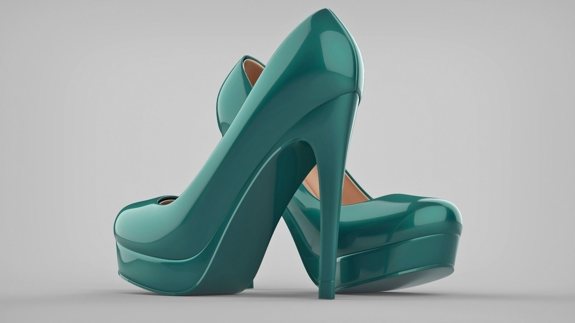 Beautiful stiletto heels with Platform 3D model | CGTrader
