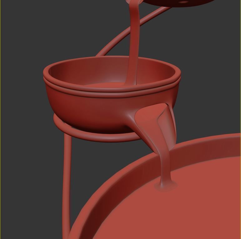 Model of decorative cascade waterfall 3D model | CGTrader