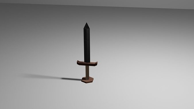 low poly sword on table free VR / AR / low-poly 3D model | CGTrader