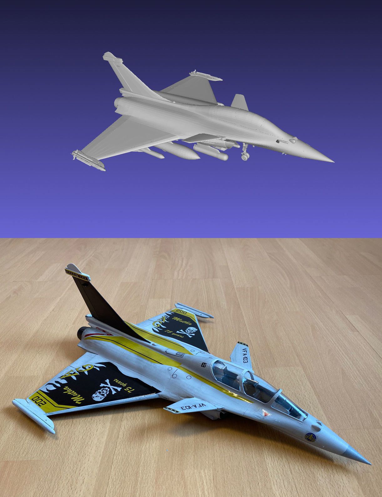 3D Printed DESSAULT RAFALE SCALE 1-32 3D model 3D printable | CGTrader