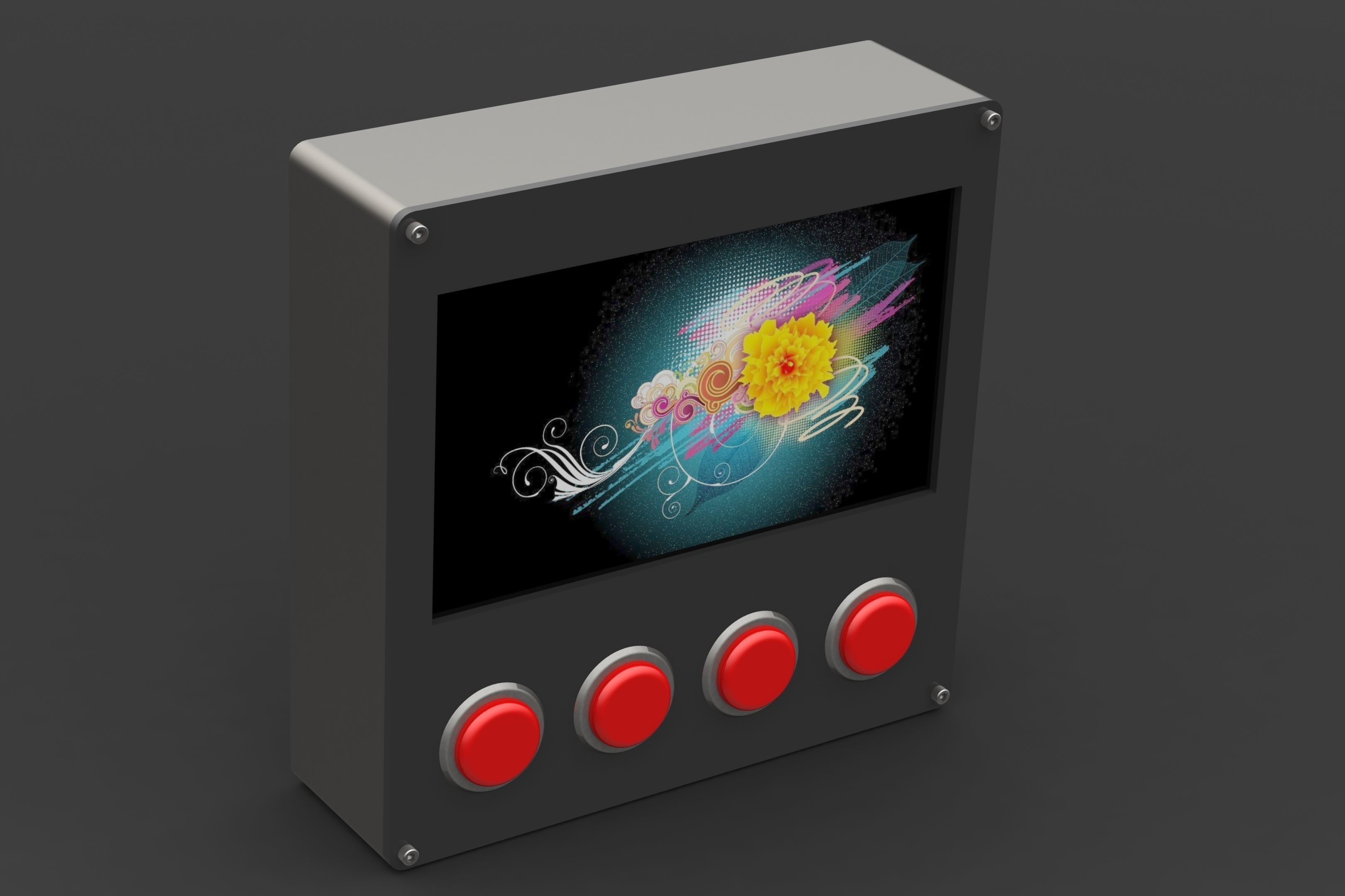 Raspberry Kiosk enclosure 3D model 3D printable | CGTrader