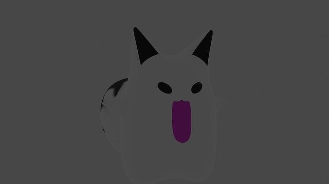 fubuzilla cat with tongue 3D model animated | CGTrader