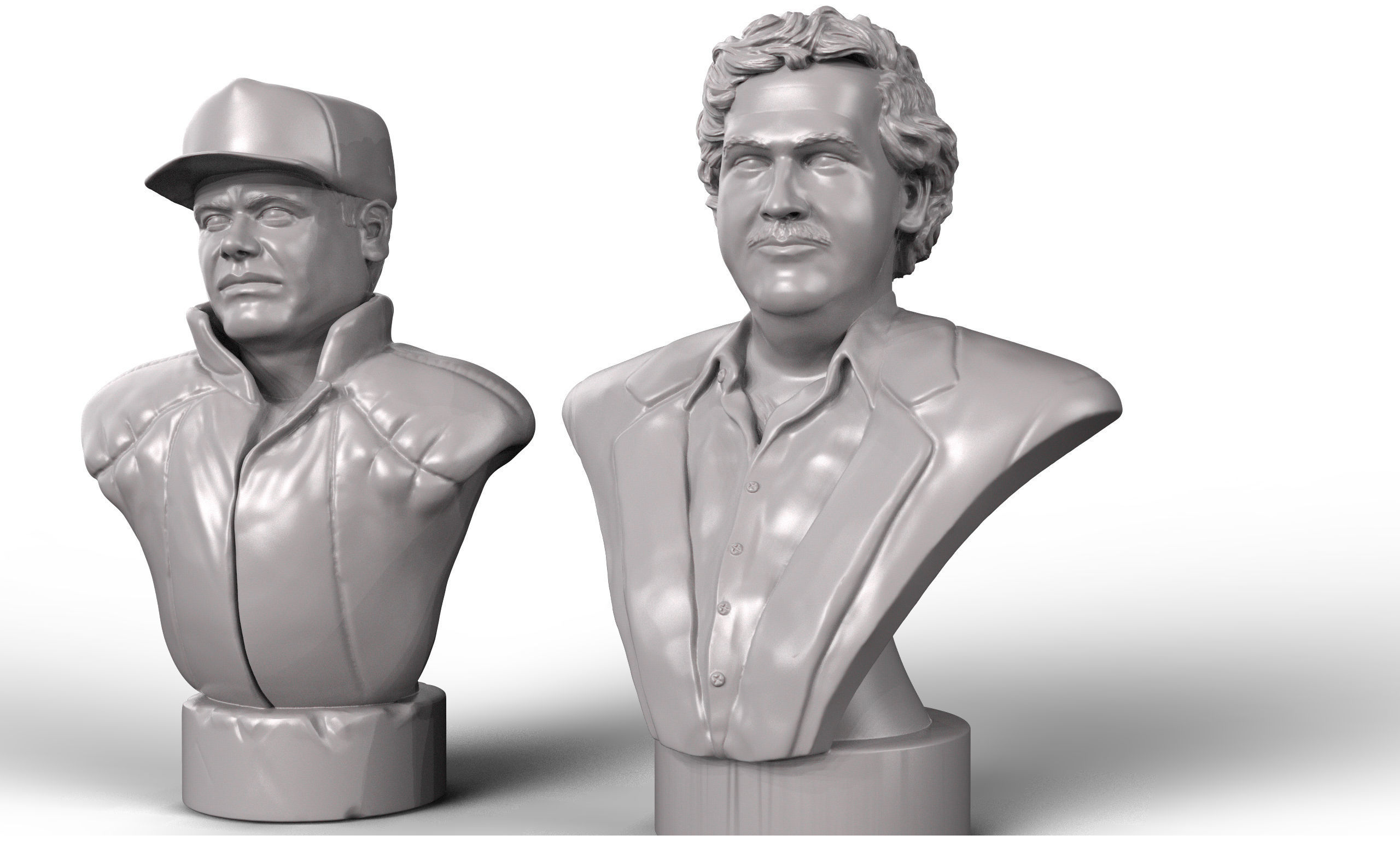 Pablo Escobar El Chapo 3D printable bust pack 3D Model Collection | CGTrader