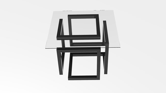 Loft style coffee table 3D model 3D printable | CGTrader