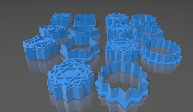 Chakra symbols 3D model 3D printable | CGTrader