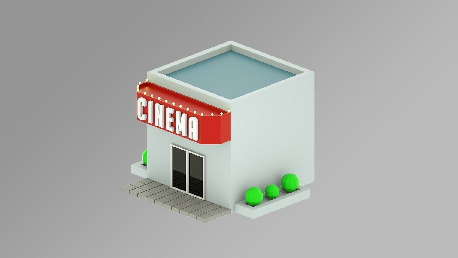 3D Render Cinema Isometric 3D model | CGTrader